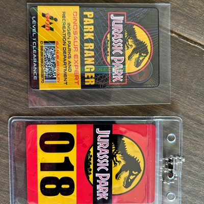 Jurassic Park Ranger ID Badge customize With Your FACE or NAME ...