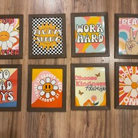 Groovy Retro Classroom Poster Set of 8 Printable Digital - Etsy Canada