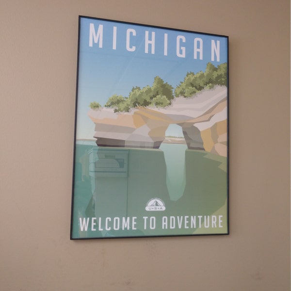 USA Maps With States Details Posters - Poster Printing - Wall Art Print ...