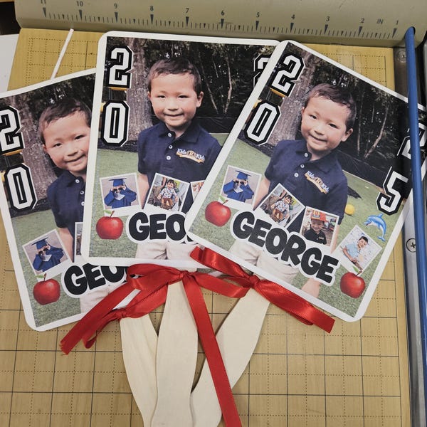 Customizable Graduation Fan Template | DIY Printable Grad Fan ...