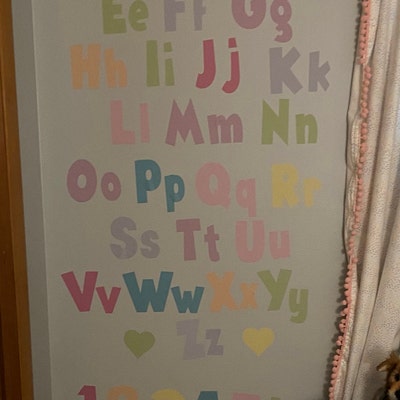 Pastel Rainbow Alphabet Wall Decals Abc's Nursery Decor - Etsy