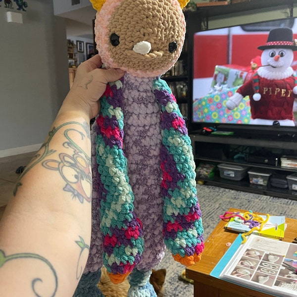 Big + Little Maven Monster Knotted Lovey — Crochet Monster PATTERN - Etsy