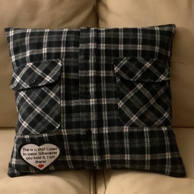 Embroidered Memory Patch Heart: Pre-made Memorial Patch for Pillows ...