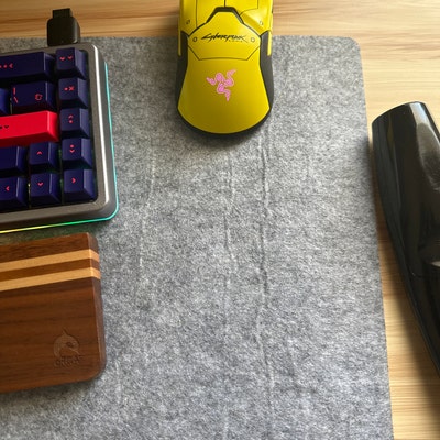 Felt Desk Mat Green, Custom Size Desk Pad Green, Felt Extended Mouse ...