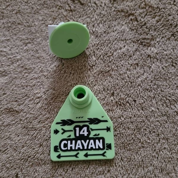 Custom Engraved Livestock Ear Tag - Laser Engraved Goat Pig Sheep Ear ...