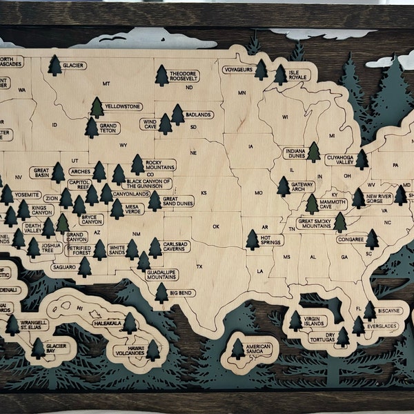 Great Lakes Layered Map, Depth Map, Customized Wood Map, Contour ...