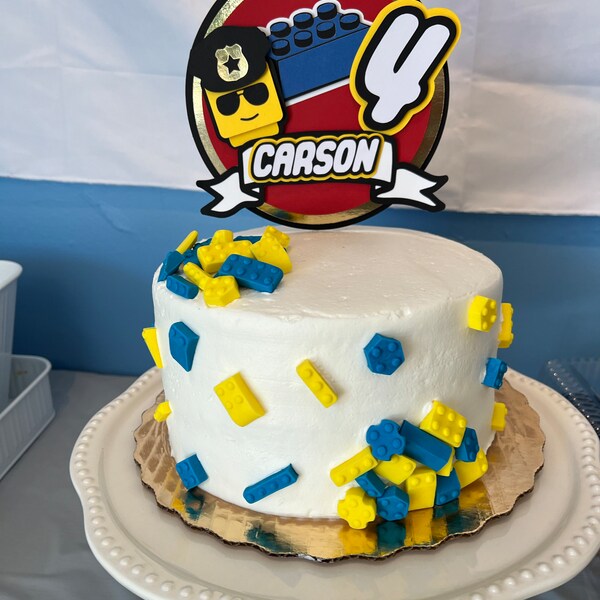 Building Blocks Cake Topper - Etsy