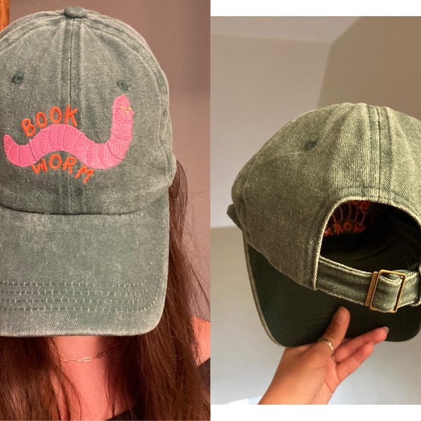 Bookworm Hat, Reading Club Hats, Librarian Gift, Reading Hats, Cap for ...