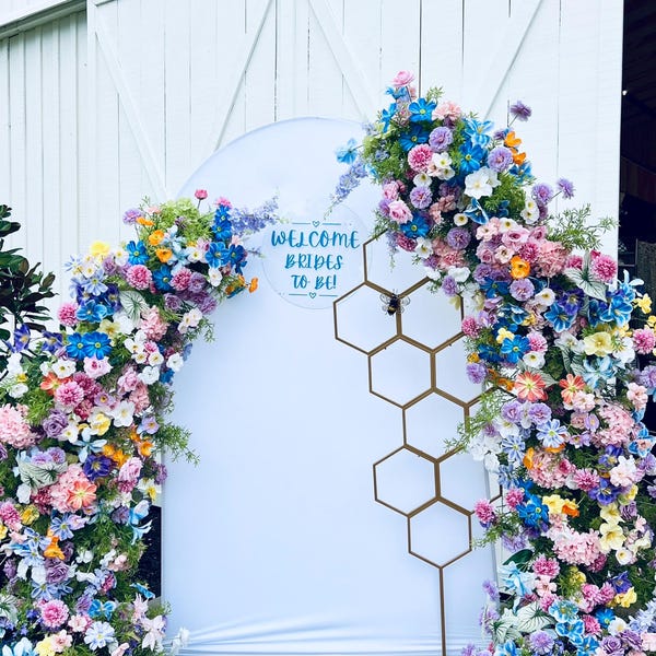 W8ft X H8.53ft Rollable Artificial Pink Rose Arch Wedding Decoration ...