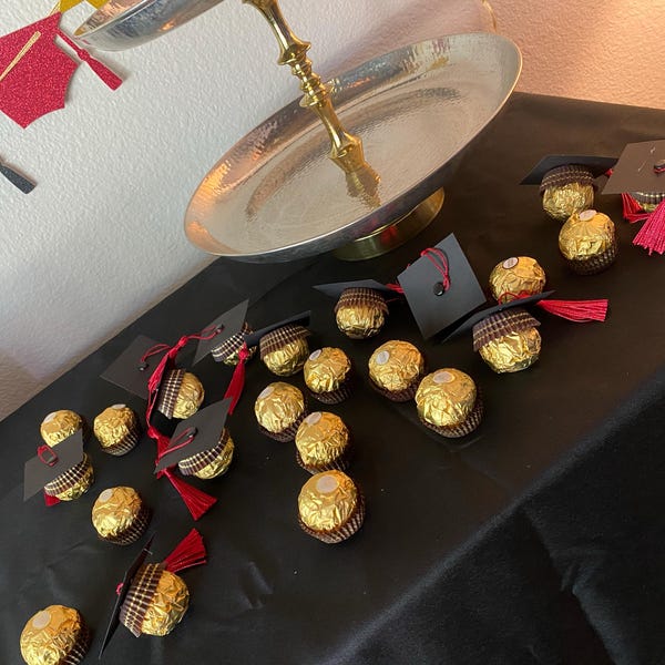 Ferrero Rocher Graduation Cap Favors, Graduation Favors, Graduation ...