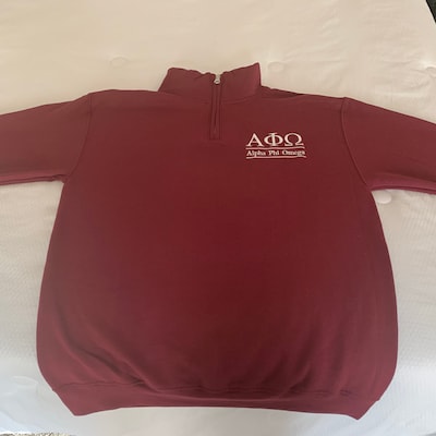 Alpha Phi Omega, Quarter Zip Sweatshirt, Alpha Phi Omega Cadet Fleece ...