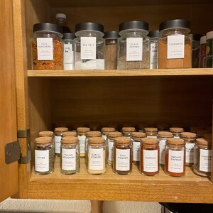 160 Minimalist White Spice Labels. Preprinted Modern Farmhouse | Etsy