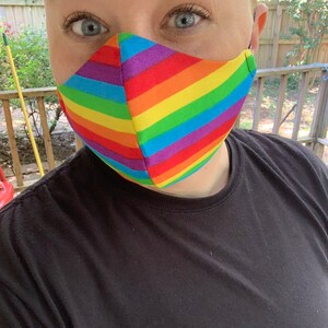 Rainbow Face Mask Washable face mask Reusable face mask | Etsy