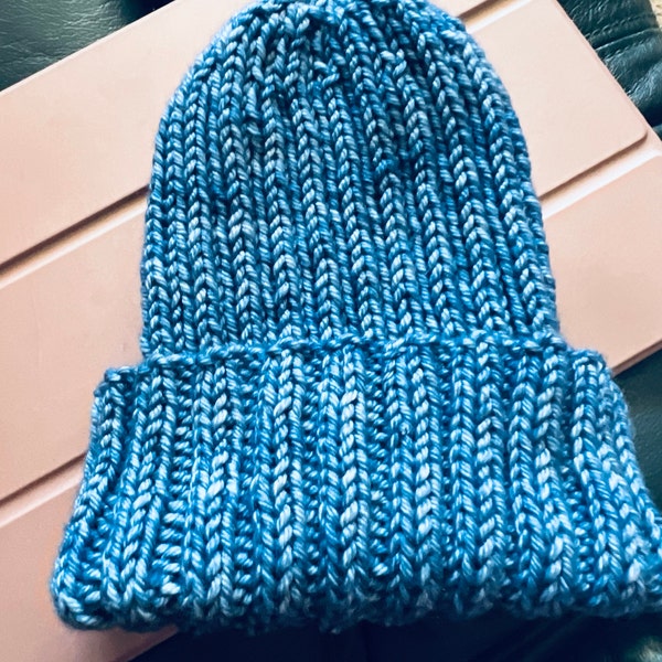 Easy Ribbed Hat KNITTING PATTERN / Ribbed Hat Pattern / Ribbed Baby Hat ...