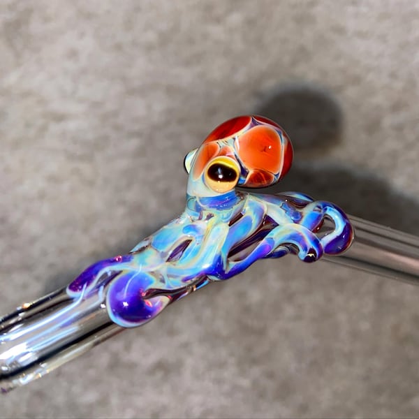 Great White Shark GLASS STRAW Boba Straws Reusable Straw Smoothie ...