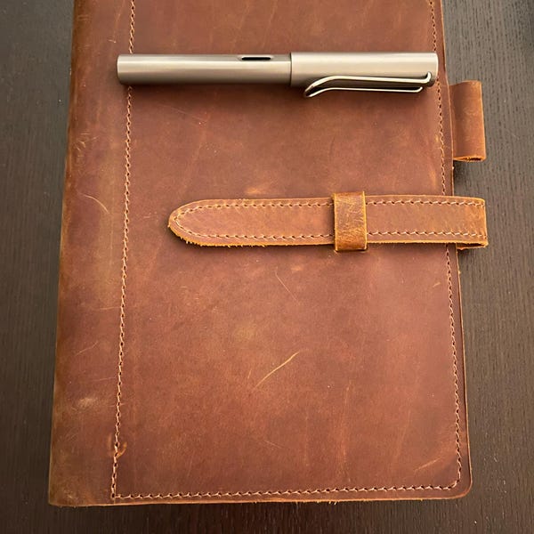 Customized Leather A4 A5 Binder, Refillable Ring Journal, Personalized ...