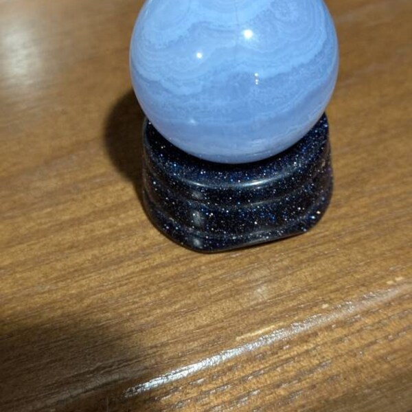 Natural Blue Lace Agate Sphere Orb , Crystal Collection , Stunning ...