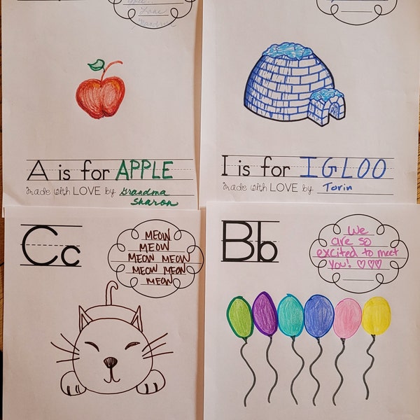 Baby's First ABC Book, Printable ABC Book, Baby's First Alphabet Book ...