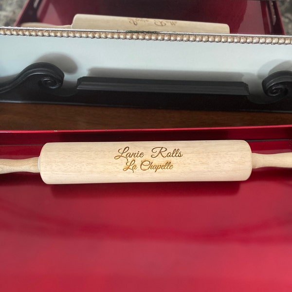 Personalized Rolling Pin - Real Hardwood - Personalize, Customize ...