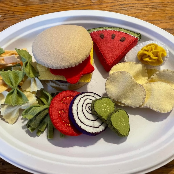 Felt Food - Summer Cookout Set - Sewing Pattern PDF - Etsy