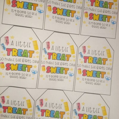 Printable Pencil Gift Tag Back to School First Day of - Etsy