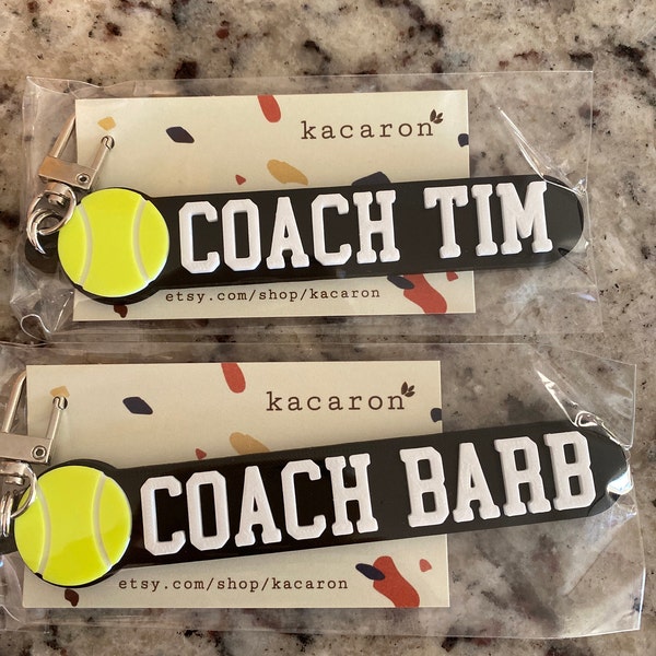 Tennis Ball Personalized Keychain / Keyring / Bag Tag / Name Tag - 3D ...
