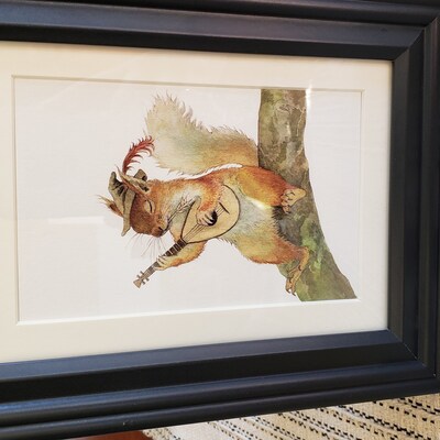 Red Squirrel Bard Print - Etsy