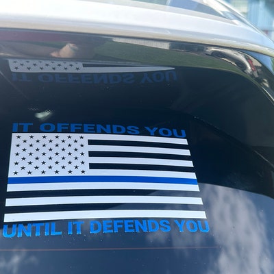 Back the Blue Vinyl Decalthin Blue Line Decalback the Blue - Etsy