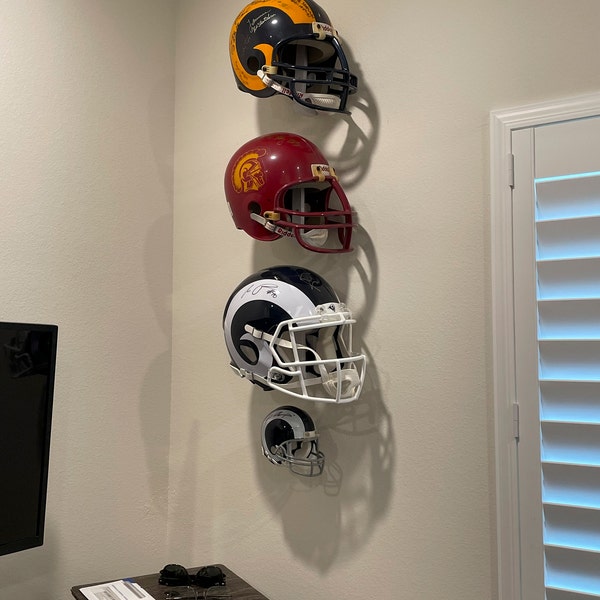Full Size Floating Football Authentic Helmet Wall Display Holder - Etsy