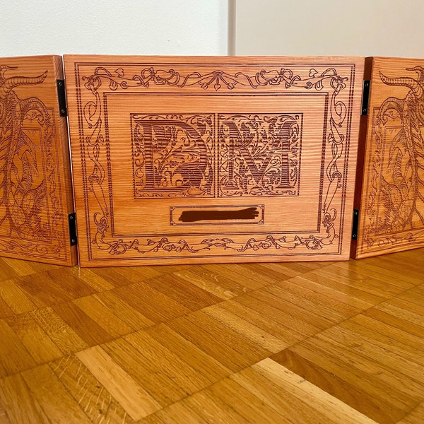 Dungeon Master Screen | Wooden RPG Screen Gift | Dnd Gift | Table Top ...