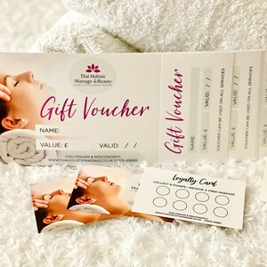 Custom Printed Gift Vouchers Perforated Stubs Massage - Etsy UK