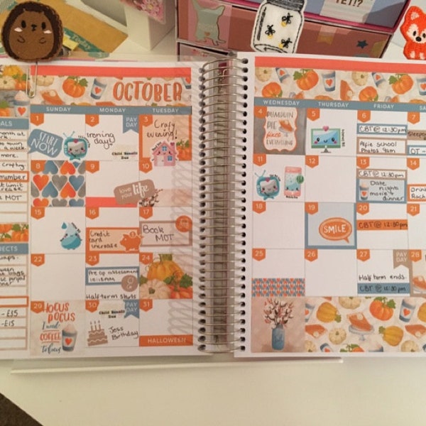 October Happy Planner, Happy Planner October Monthly Kit, October ...
