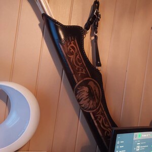 Real Leather Side Quiver With Phoenix Motif / Archer Equipment ...