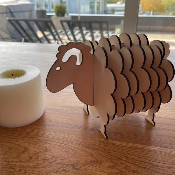 Wooden Sheep Coasters Laser Cut Svg File Glowforge Sheep Coasters ...