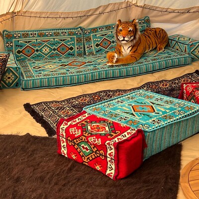 Floor Cushion Set, Arabic Sofa Set, Rest Room Decor, Sofa With Foam ...