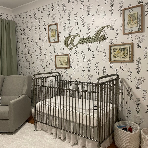 Linen Crib Bedding - Gathered Skirt Light Pink With Ruffle , - Girl ...