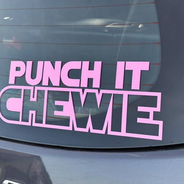 Punch It Chewie Vinyl Cut Star Wars Decal Sticker Han Solo Etsy
