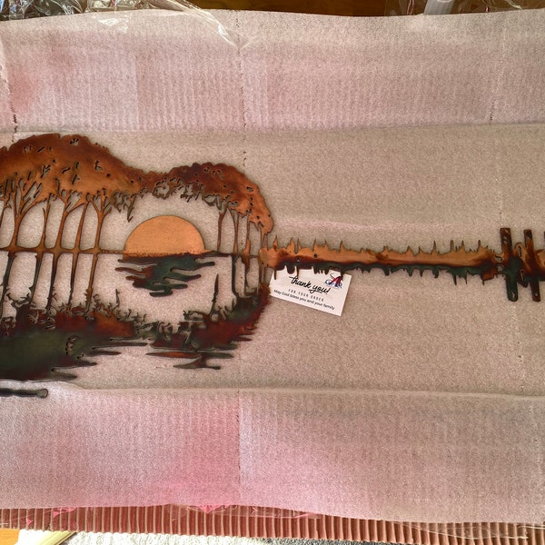 Metal Guitar Art | Abstract Guitar Wall Art | Guitarist Art | Gift for ...
