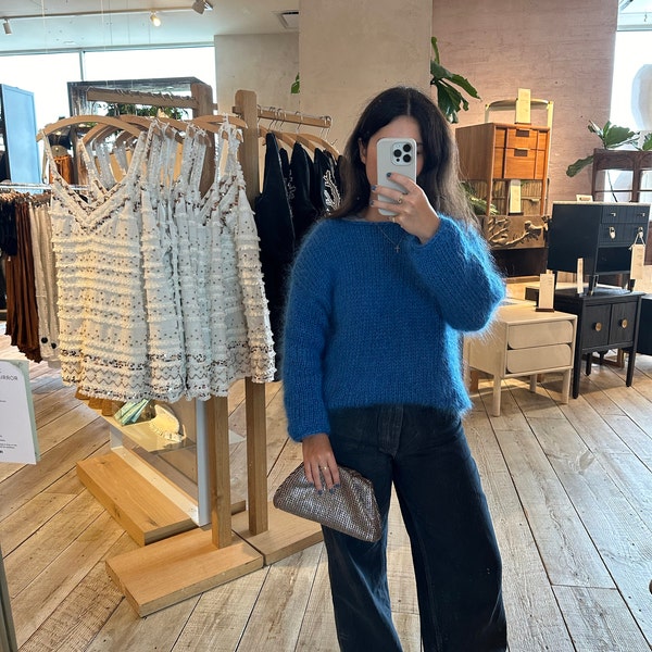 White Cardigan Fluffy Mohair Bomber, Open Front Cardigan, Knit Sweater ...