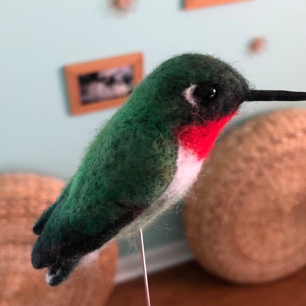 The Felt Bird - Hummingbird. Fully Handmade and Unique Gift. Felt Bird ...
