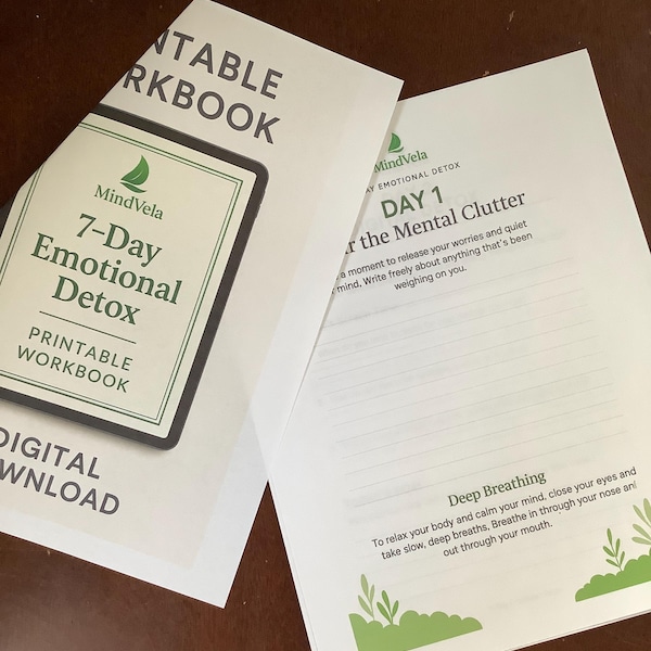 7-day Emotional Detox Printable Workbook - Etsy