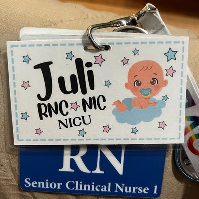 Badge Name Tag, Sloth Badge Name Tag, NICU Nurse Badge Name Tag, Nurse ...