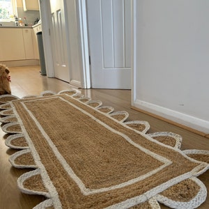 White Boho Jute Rug Natural Jute Rug Bohemian Rug Hand - Etsy