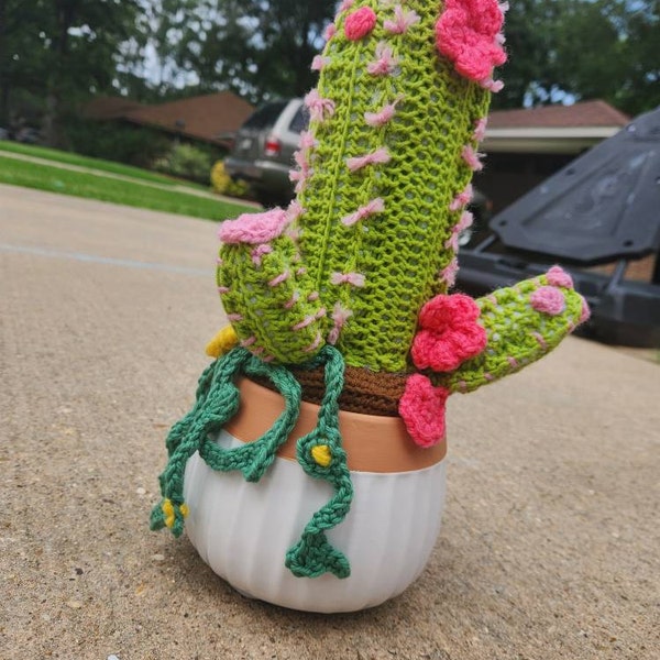 Crochet Pattern Cactus Karlotta and Karlos Doorstop, Crochet Cacti ...