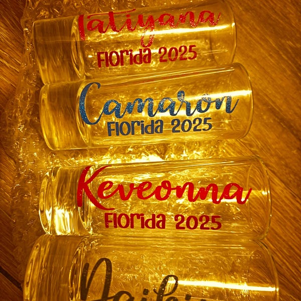 Personalizable Cursive Name Sticker Decals- Tumbler Cup Decal Sticker ...