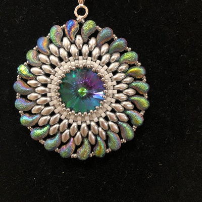 ENG Beaded Waterfall Necklace Tutorial, Pattern Beadweaving Tutorial ...