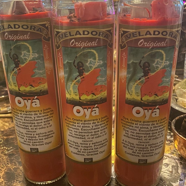 Oya Orisha Ritual Candle, Oya Orisha Veladora Preparada. Red Candle - Etsy