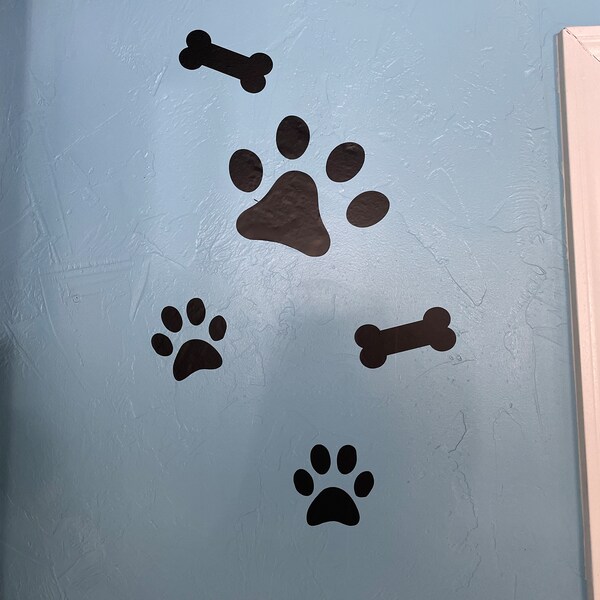 Dog Wall Decals - Dog Wallpaper - Dog Paw Wall Decals - Dog Paw Decals ...