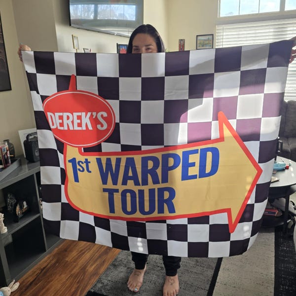 Warped Tour Banner Backdrop Custom Tapestry Wall Flag / Personalized ...