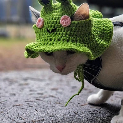 Adjustable Cute Crochet Soft Ribbon Kitten Collar Pet Costume Cat ...